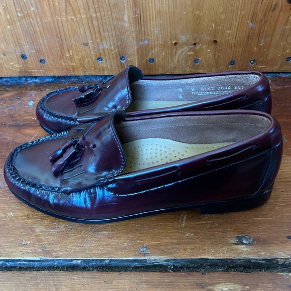 weejuns | Shoes | Gh Bass Womans Burgundy Leather Layton Kiltie Tassel ...
